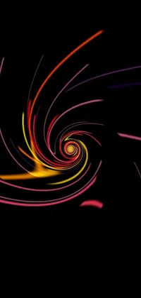 Vibrant Light Swirl Live Wallpaper – Dynamic Color on a Black ...
