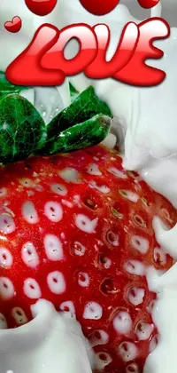 Strawberry in Milk Live Wallpaper || Creative Beverage Dynamism - free ...