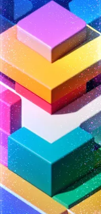 Rainbow geometric Live Wallpaper - free download