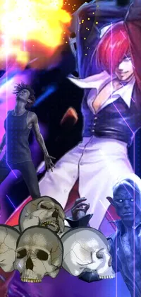 Purple Human Body Lighting Live Wallpaper - free download