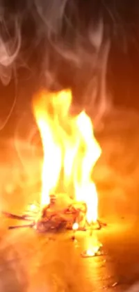 Orange Fire Flame Live Wallpaper - free download