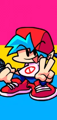 Pink Art Cartoon Live Wallpaper - free download