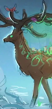 Azure Elk Organism Live Wallpaper