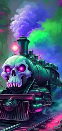 Train Purple Rolling Stock Live Wallpaper