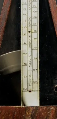 Ruler Temperature Wood Live Wallpaper