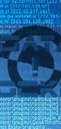 Blue Ascii Art Fragment: A Captivating Live Wallpaper