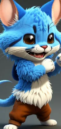 Blue White Cartoon Live Wallpaper