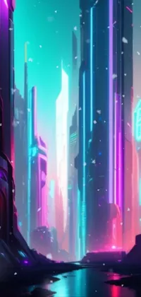 Cyberpunk landscape Live Wallpaper