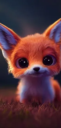 Red Fox Pup Wallpaper