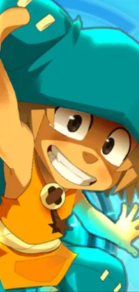 Cartoon Azure Gesture Live Wallpaper - free download