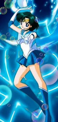 Cartoon Blue Azure Live Wallpaper
