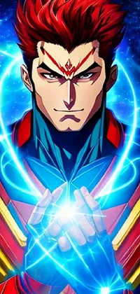 Cartoon Azure Gesture Live Wallpaper - free download