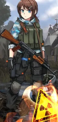 Cartoon Shotgun Shooter Game Live Wallpaper