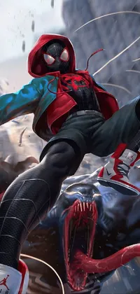 Spider-man Cartoon Red Live Wallpaper - free download