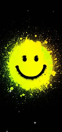 Joyful Smiley Face Graffiti Live Wallpaper - free download