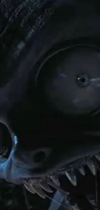 Creepy Face Live Wallpaper: Illuminated, Unsettling Grin - free download