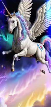 Horse White Light Live Wallpaper
