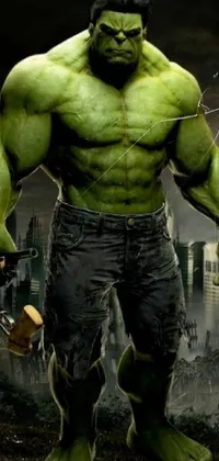 Hulk Cartoon Bodybuilder Live Wallpaper