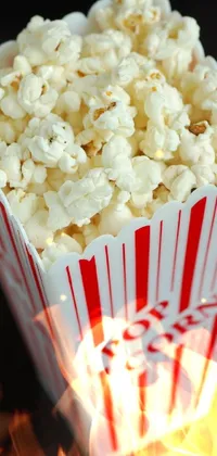 Popcorn Box Close-Up - Stunning Live Wallpaper