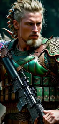 Military Camouflage Green Human Body Live Wallpaper