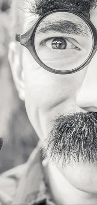 Quirky Mustache Man Live Wallpaper