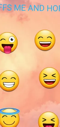 Cheerful Emoji Smiley Faces Live Wallpaper - Two-Face Totem 2 - free ...