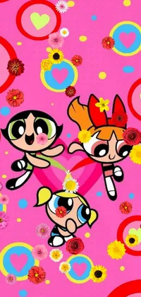 Pink Art Cartoon Live Wallpaper - free download