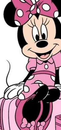 Minnie Mouse Pink Dress Clipart