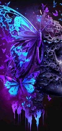 Plant Purple Blue Live Wallpaper - free download