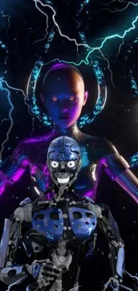 Purple Art Space Live Wallpaper - free download