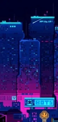 Building Purple Skyscraper Live Wallpaper - free download
