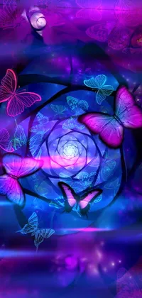 Purple Light Blue Live Wallpaper