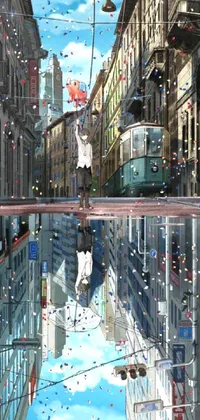 Cloud Sky Building Live Wallpaper