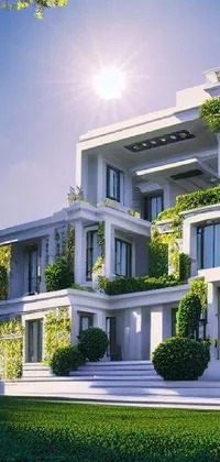 Plant Purple Building Live Wallpaper