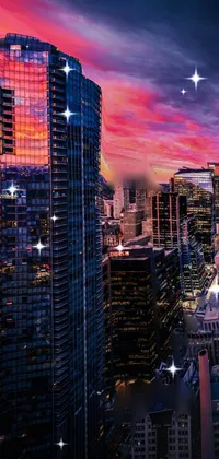 Cloud Sky Skyscraper Live Wallpaper - free download