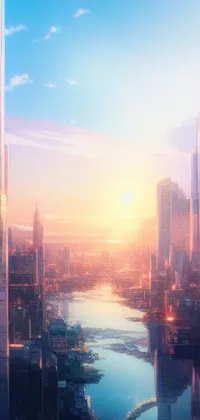 Futuristic Cityscape Live Wallpaper - free download