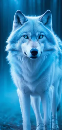 Blue Dog Azure Live Wallpaper - free download